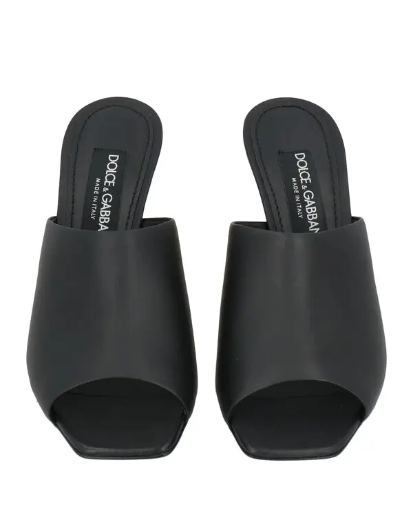 Dolce & Gabbana Minimalist Leather Slide Sandals