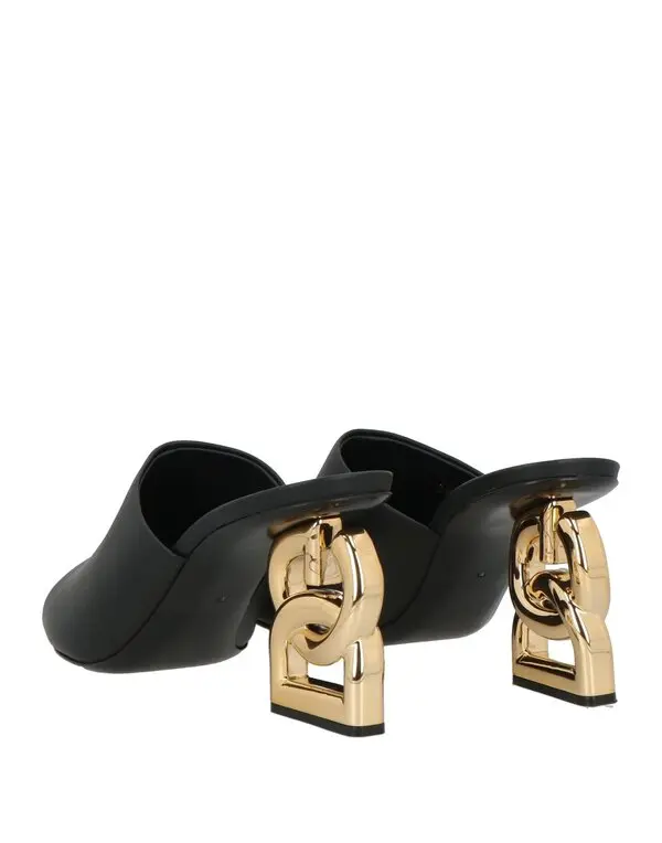 Dolce & Gabbana Minimalist Leather Slide Sandals