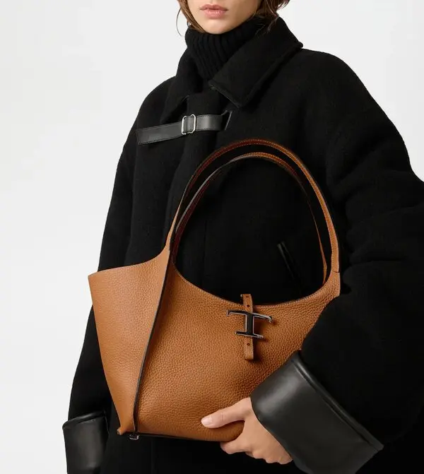 TOD'S T Timeless Shopping Bag In Leather Small