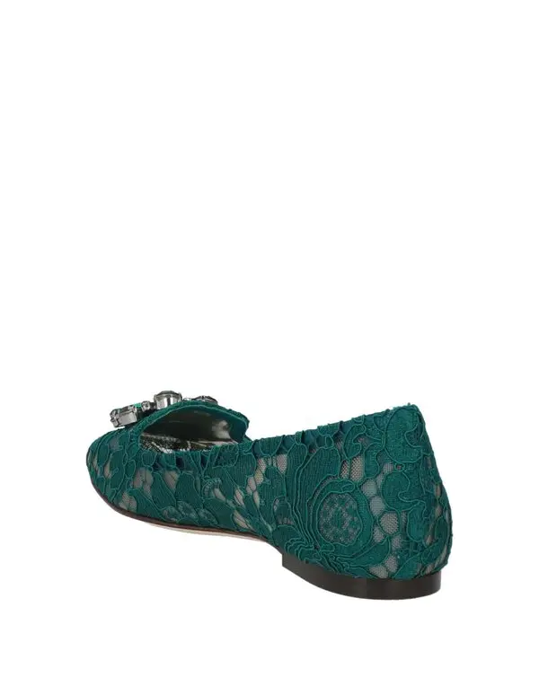 Dolce & Gabbana Shiny Rhinestone Flat Shoes