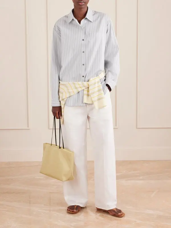 LESET Striped Cotton-blend Shirt