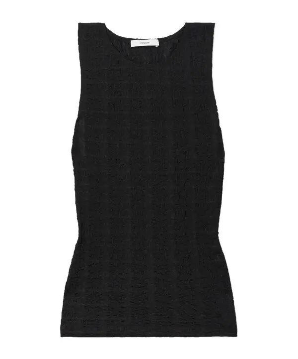 Vince Minimalist Stretchy Tank Top - Black