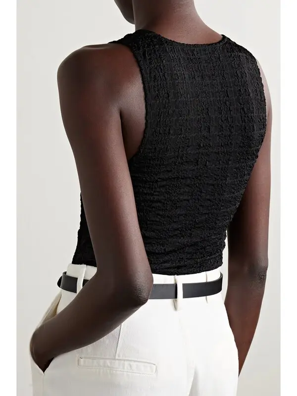 Vince Minimalist Stretchy Tank Top - Black