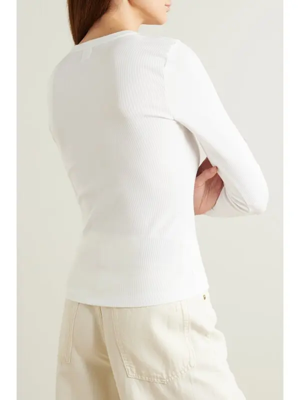 LESET Stretch-cotton Jersey Top - No