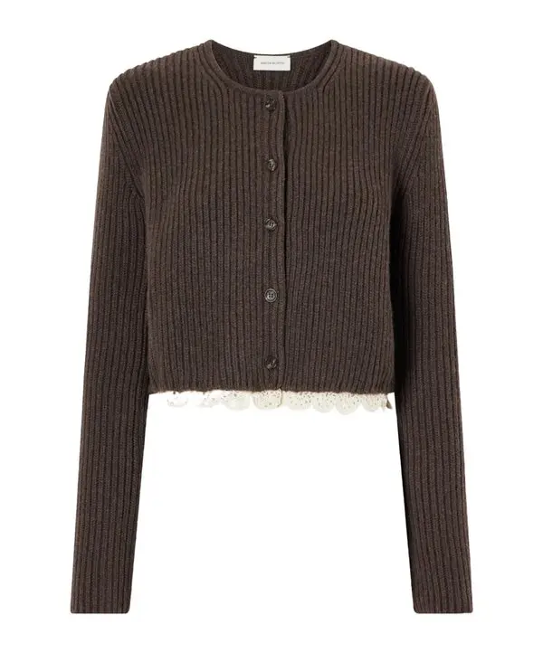 Magda Butrym Crewneck Cropped Cardigan - No
