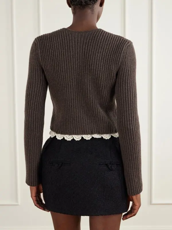 Magda Butrym Crewneck Cropped Cardigan