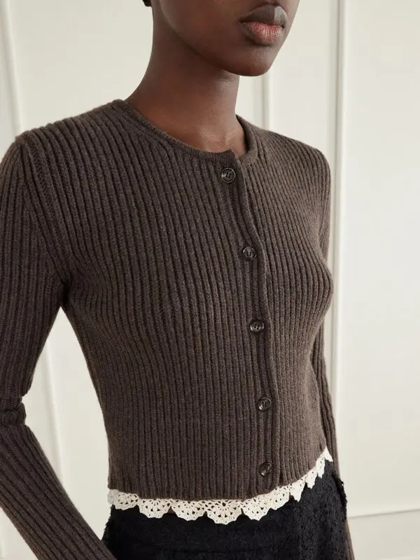 Magda Butrym Crewneck Cropped Cardigan