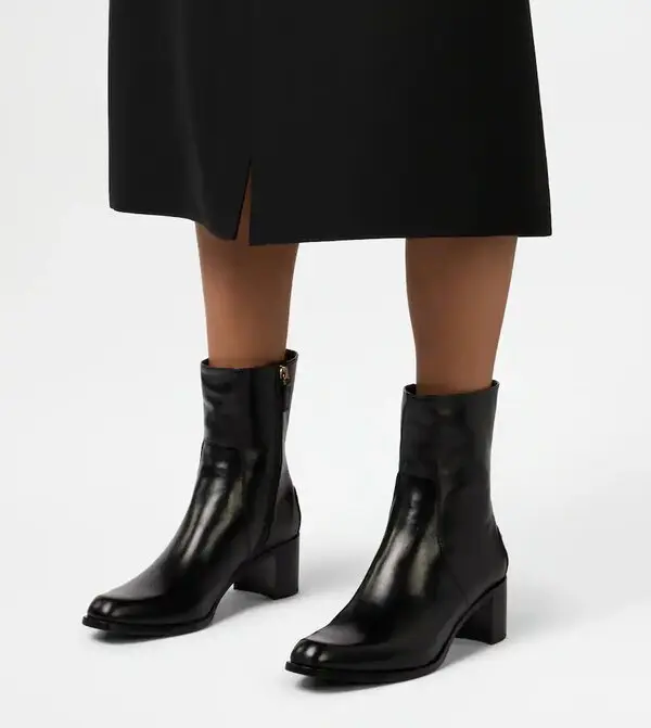 TOD'S Metal Dots Ankle Boots In Leather