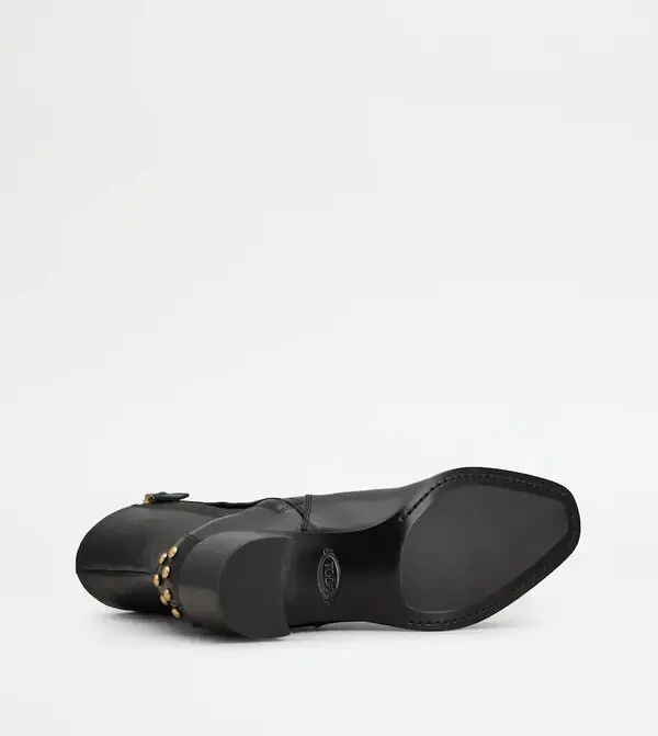 TOD'S Metal Dots Ankle Boots In Leather