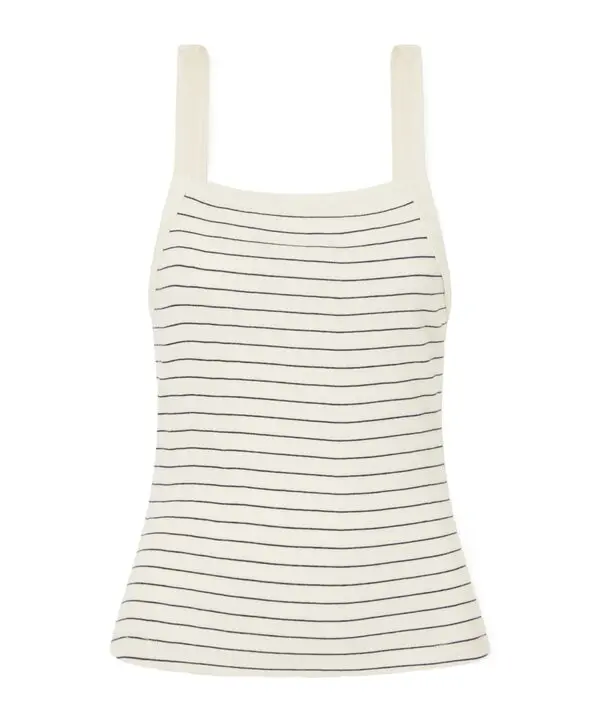 LESET Striped Ribbed Cotton Tank