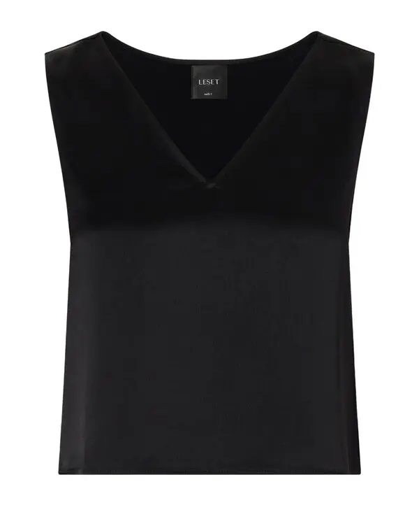 LESET Barb Satin Tank Top