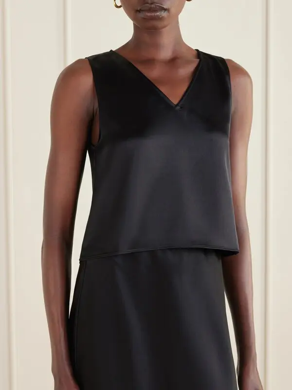 LESET Barb Satin Tank Top