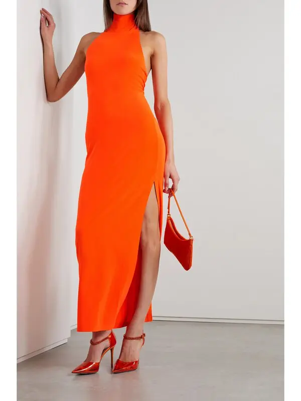 Norma Kamali Minimalist Turtleneck Dress