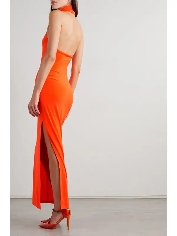 Norma Kamali Minimalist Turtleneck Dress