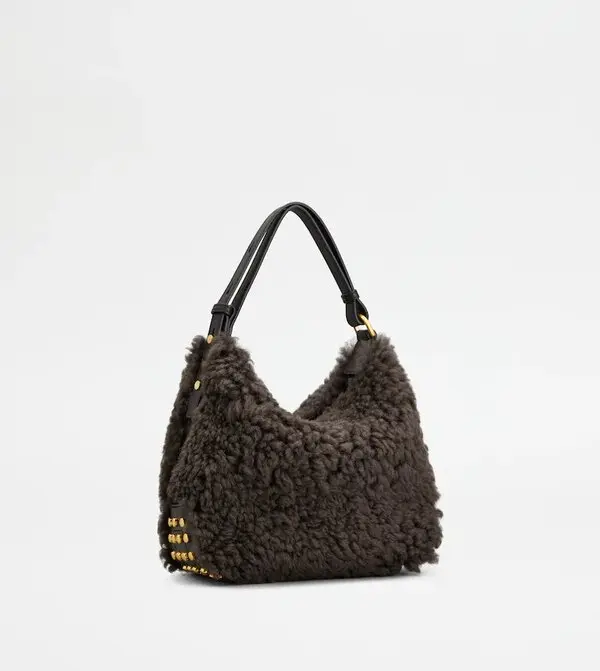 TOD'S Metal Dots Mini Bag In Shearling