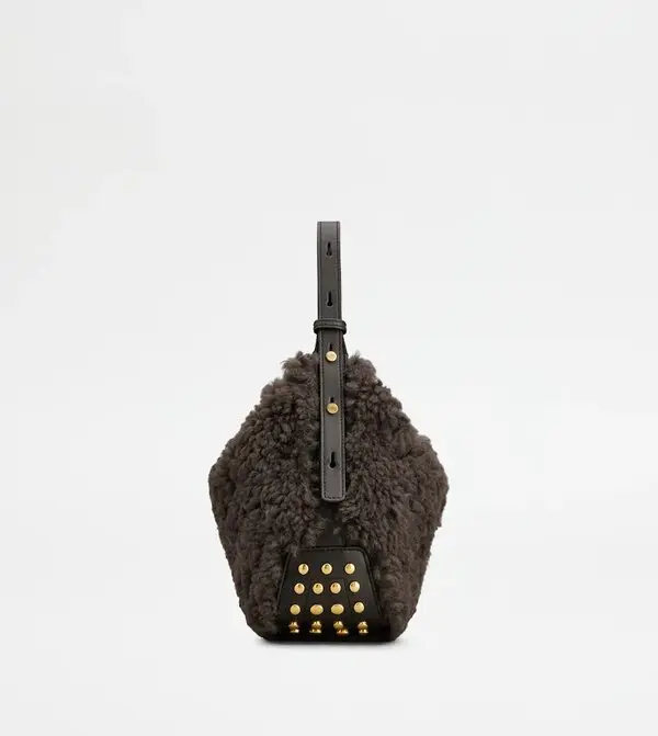 TOD'S Metal Dots Mini Bag In Shearling