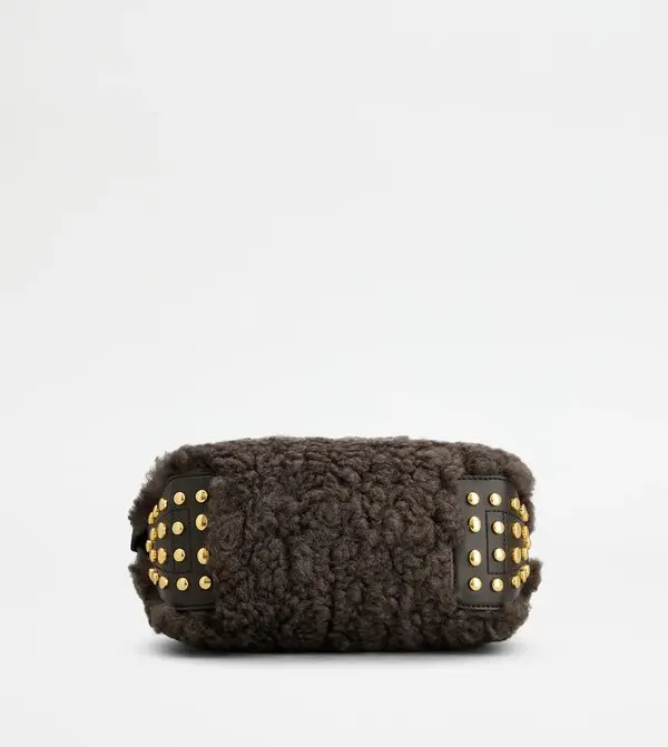 TOD'S Metal Dots Mini Bag In Shearling