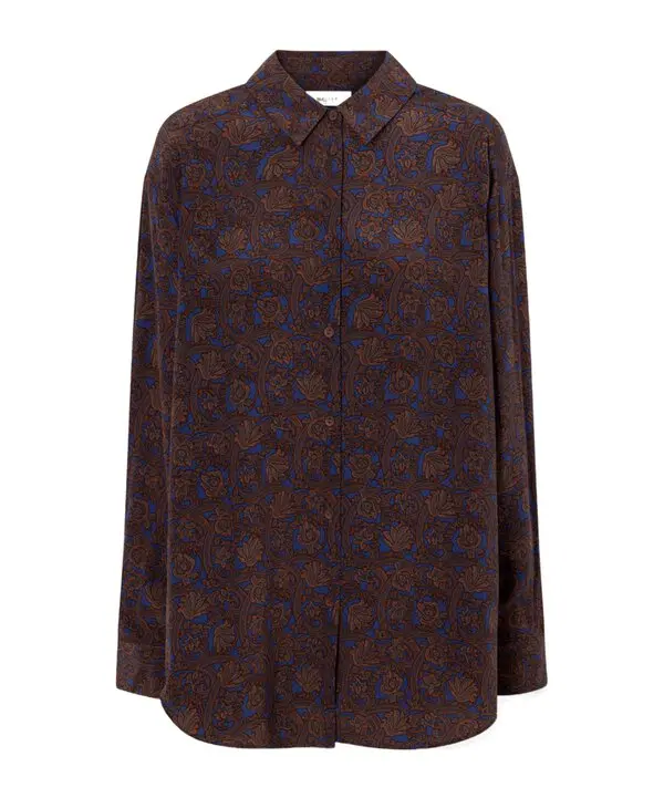 Matteau Printed Silk-crepe De Chine Shirt