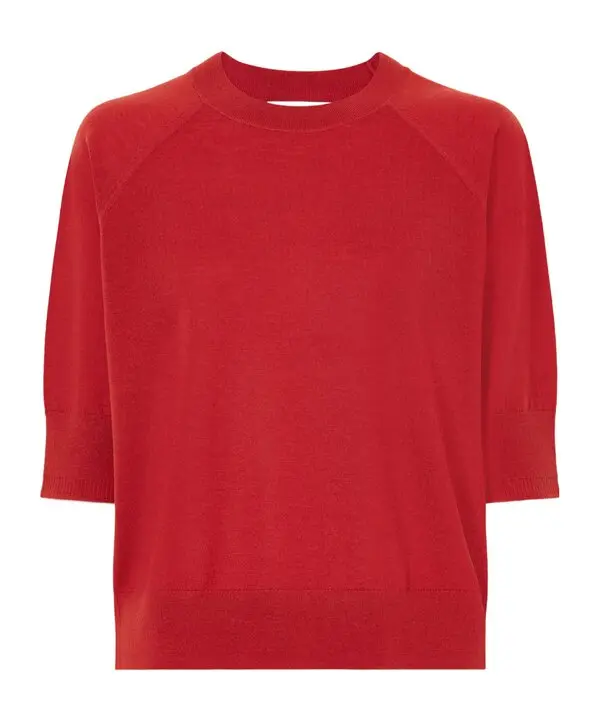 Dries Van Noten Solid-color Short-sleeve Sweater - Red