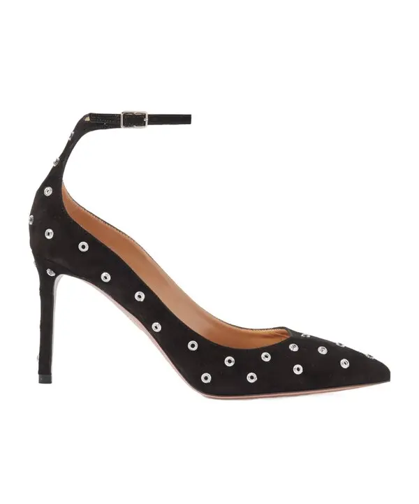 AQUAZZURA Embellished Suede Pumps