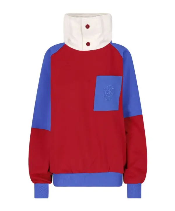 Stella McCartney Smc Crest Panel High-neck Sweatshirt - No