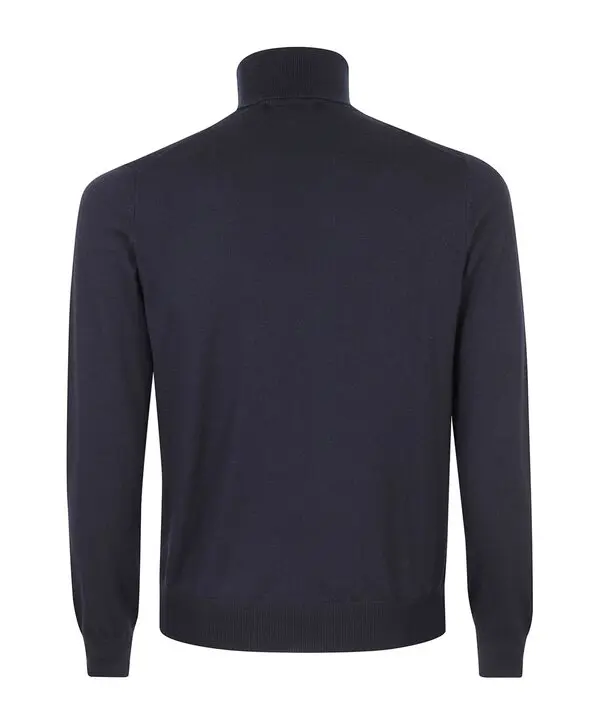 Tagliatore Long-sleeved Knitted Sweater - Blue