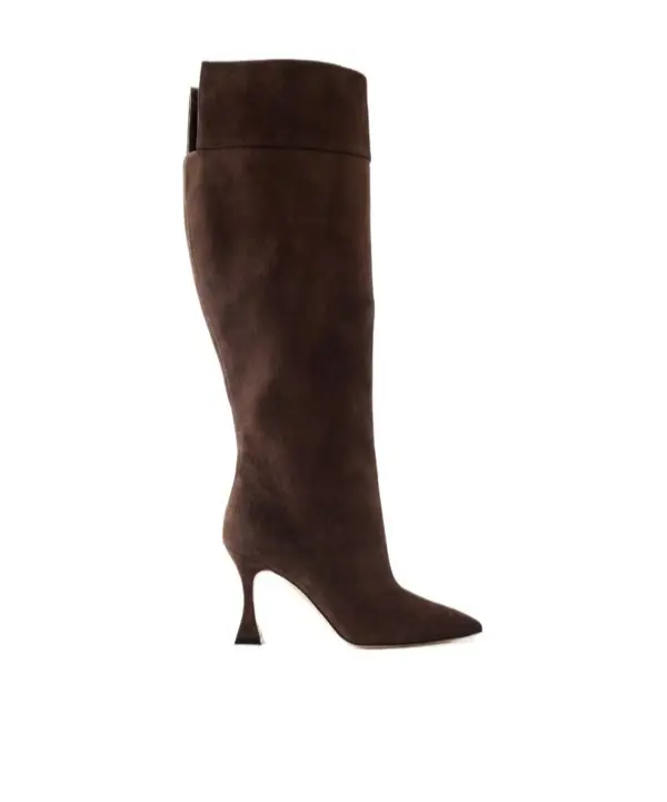 Manolo Blahnik Suede Knee Boots