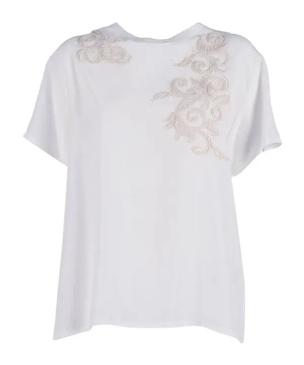 Ermanno Scervino Floral-embroidered T-shirt