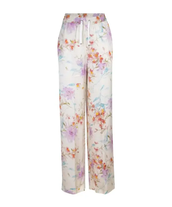 Herno Floral Print Wide-leg Pants