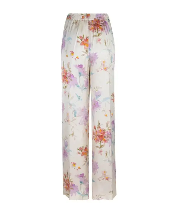 Herno Floral Print Wide-leg Pants