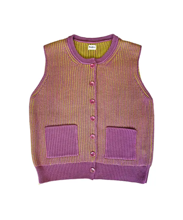 MABLI Ffyn Vest Damson/moss - Purple
