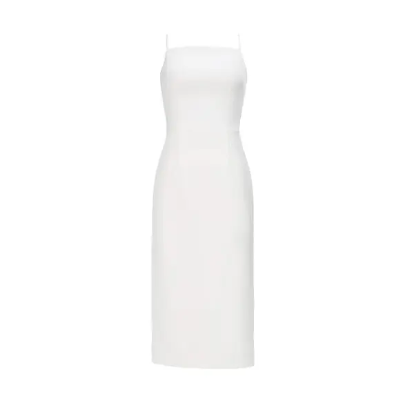 NOMI FAME Ora Crepe Satin Midi Dress With Adjustable Straps