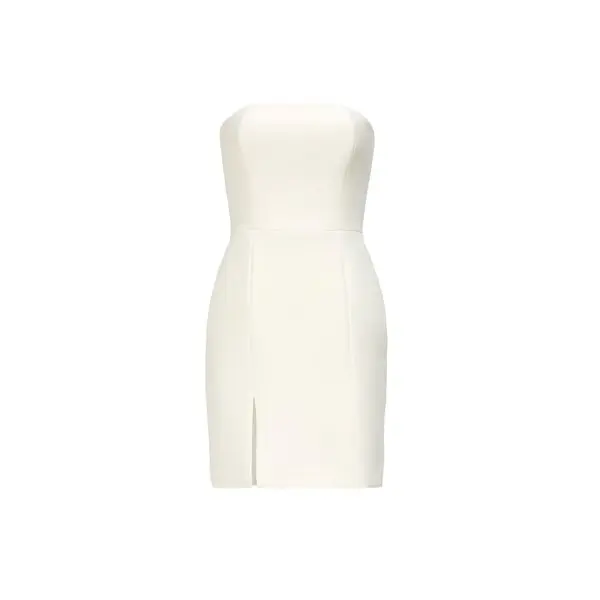 NOMI FAME Eva Strapless Front Slit Corset Mini Dress