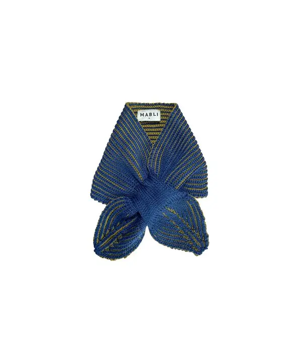 MABLI Ffyn Skater Scarf Deep Sea/golden Olive - Blue