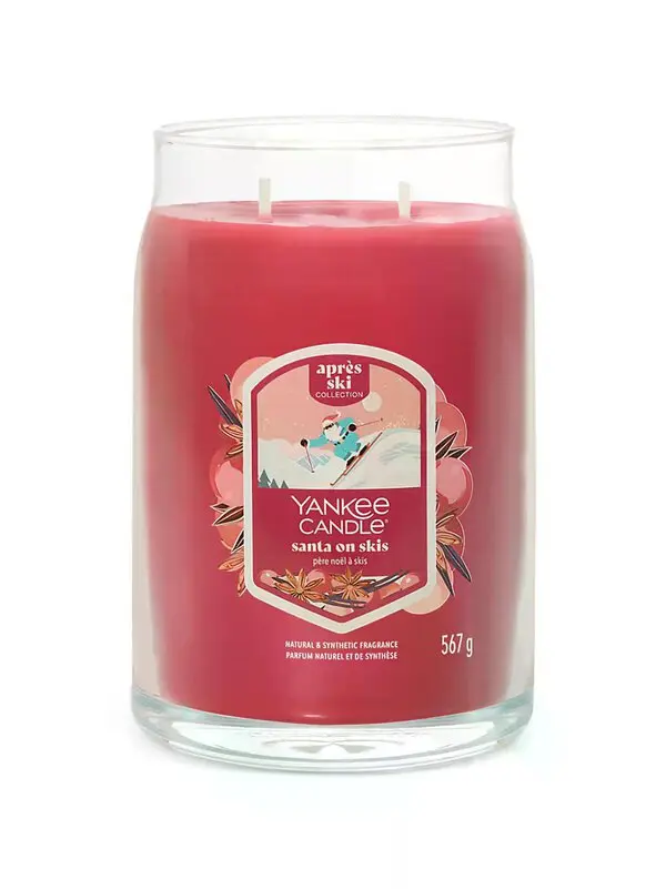 YANKEE CANDLE Après Ski Santa On Skis Candle - Red