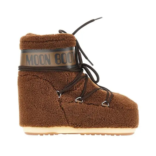 Moon Boot Icon Low Glance' Teddy Boots - Brown