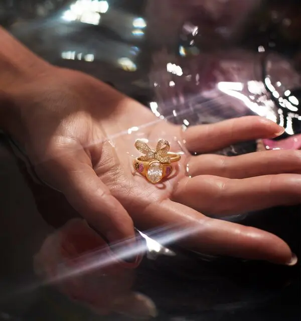 CECE JEWELLERY Blushing Rose Diamond Ring