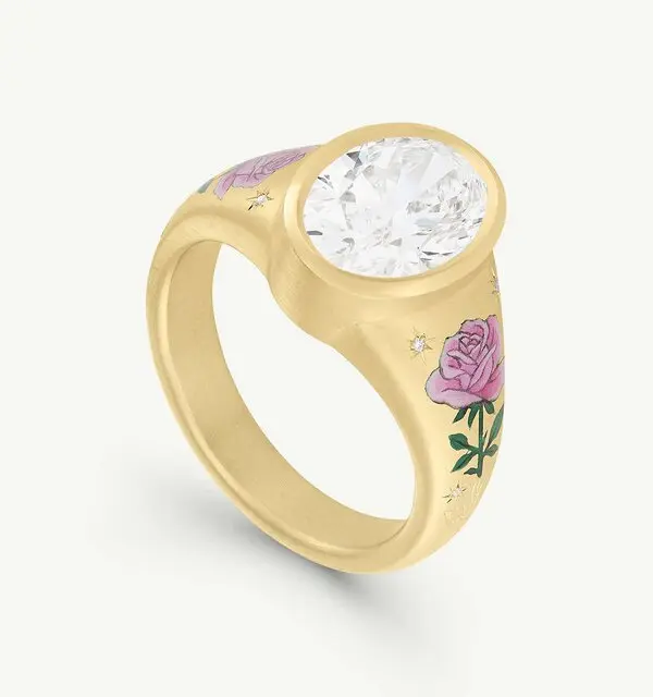 CECE JEWELLERY Blushing Rose Diamond Ring