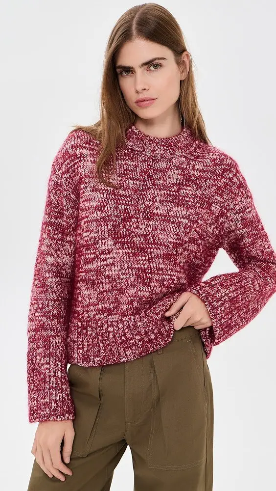Rag & Bone Marlee Crew Sweater - Red