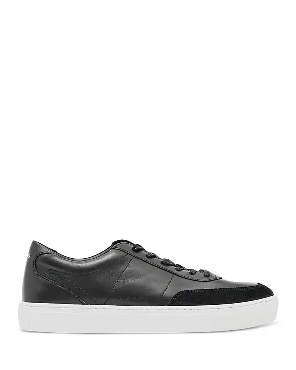 REISS Finton Leather Low Top Sneakers