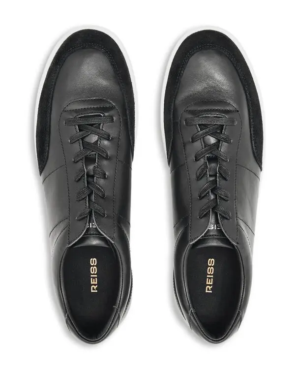 REISS Finton Leather Low Top Sneakers