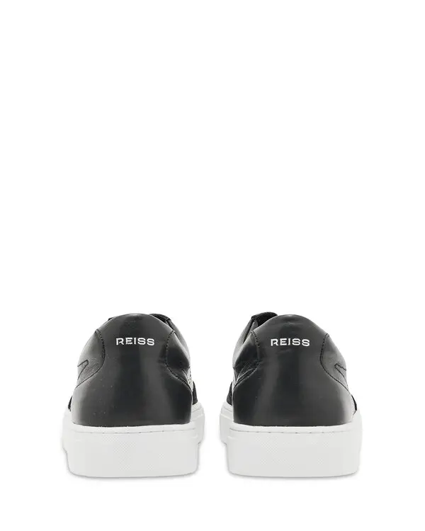 REISS Finton Leather Low Top Sneakers
