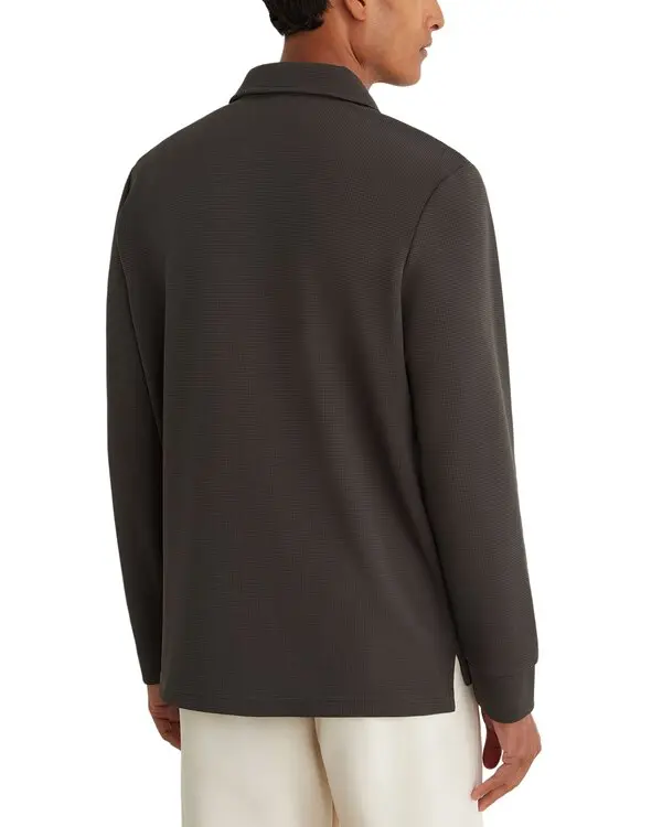 REISS Alba Micro Waffle Knit Polo Shirt