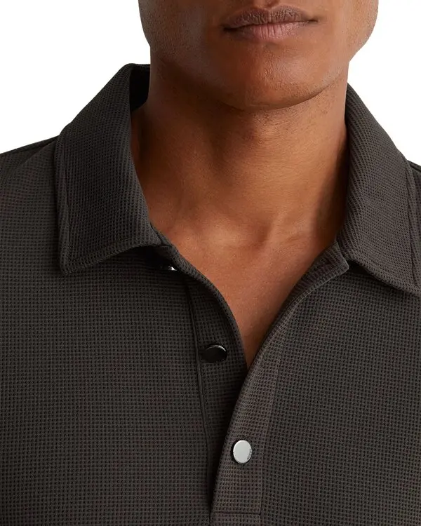 REISS Alba Micro Waffle Knit Polo Shirt