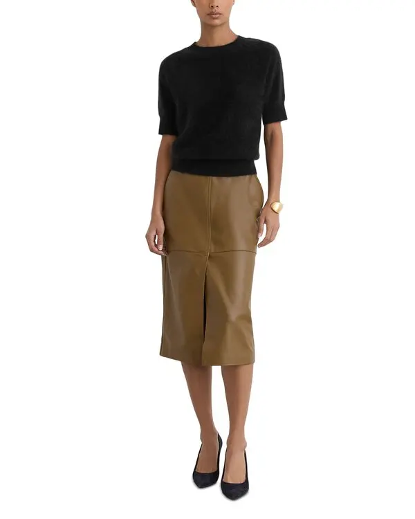 REISS Julia Brushed Cashmere Tee