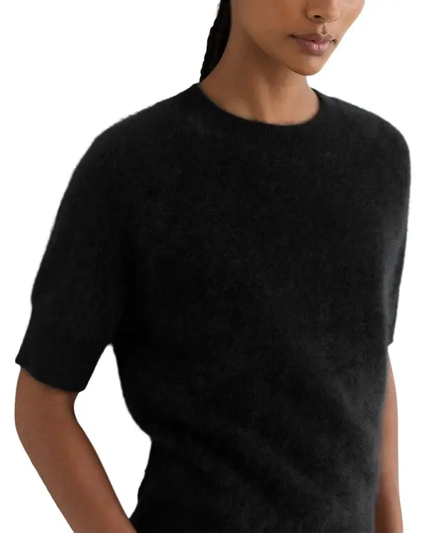 REISS Julia Brushed Cashmere Tee