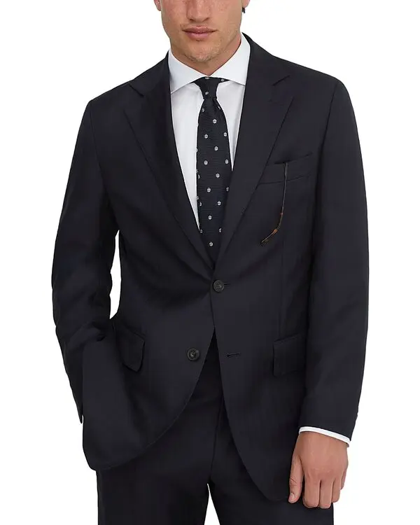 REISS Success Single Breasted Wool Blazer - Navy