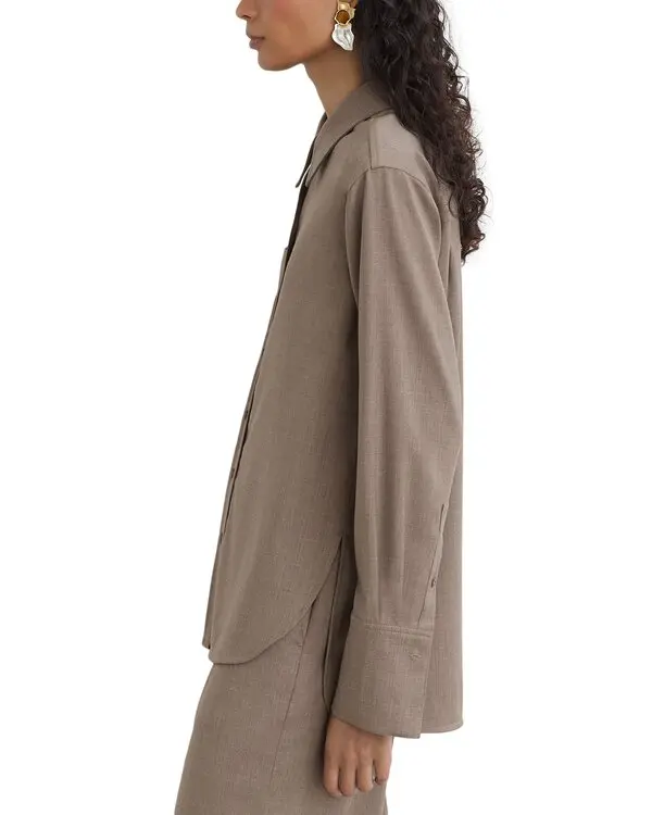 REISS Adie Stretch Wool Shirt
