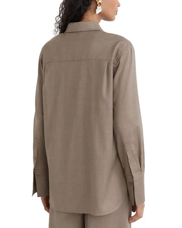 REISS Adie Stretch Wool Shirt