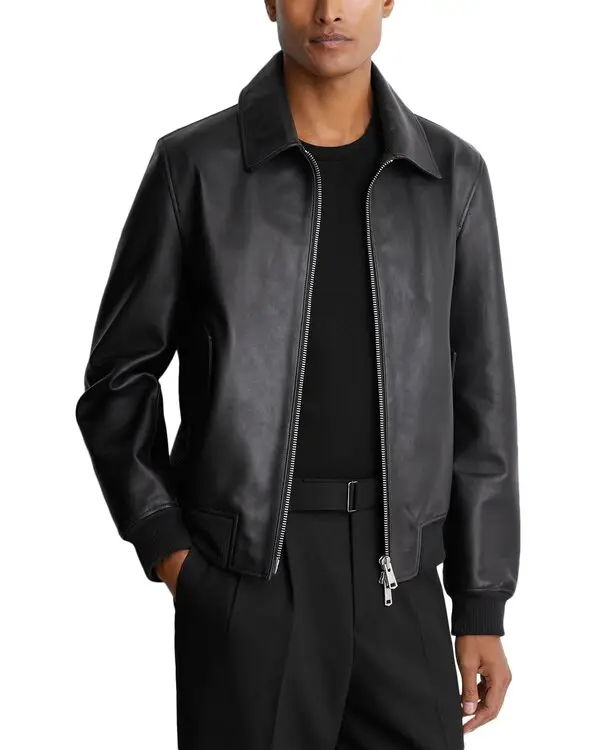 REISS Strap Tapered Fit Belted Pleat Trousers